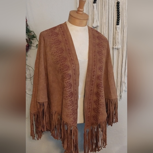 Hollister | Jackets & Coats | Boho Suede Fringe Shaw | Poshmark